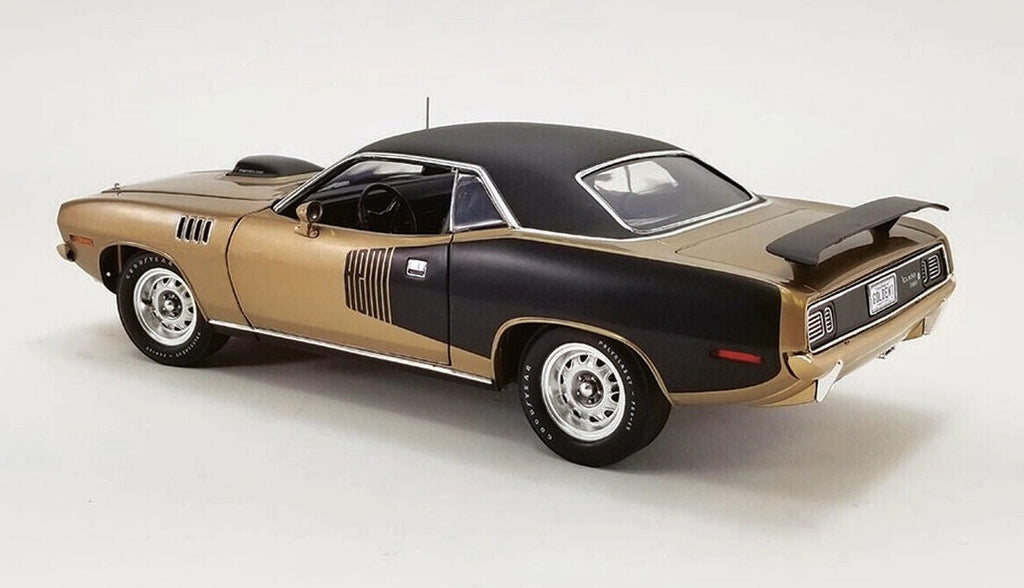 1/18 1971 Plymouth Hemi Barracuda Gold Super Track Pack – Hobby Express ...